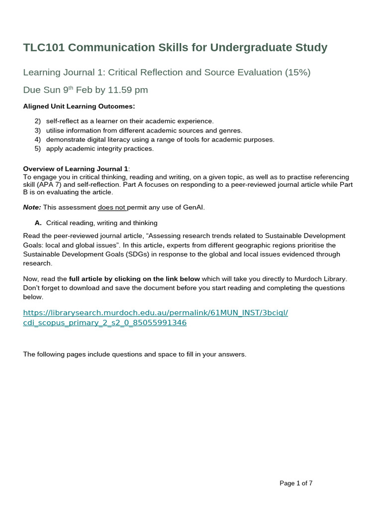 Learning Journal 1 Baranov | PDF | Communication | Literacy