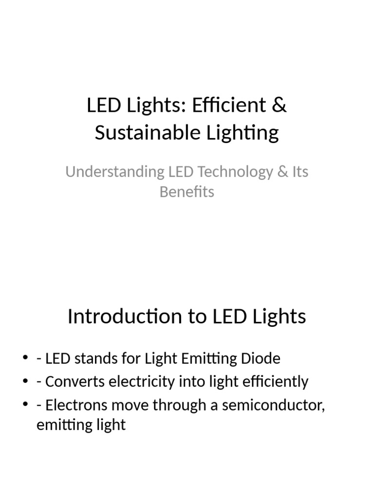 LED Lights Presentation | PDF