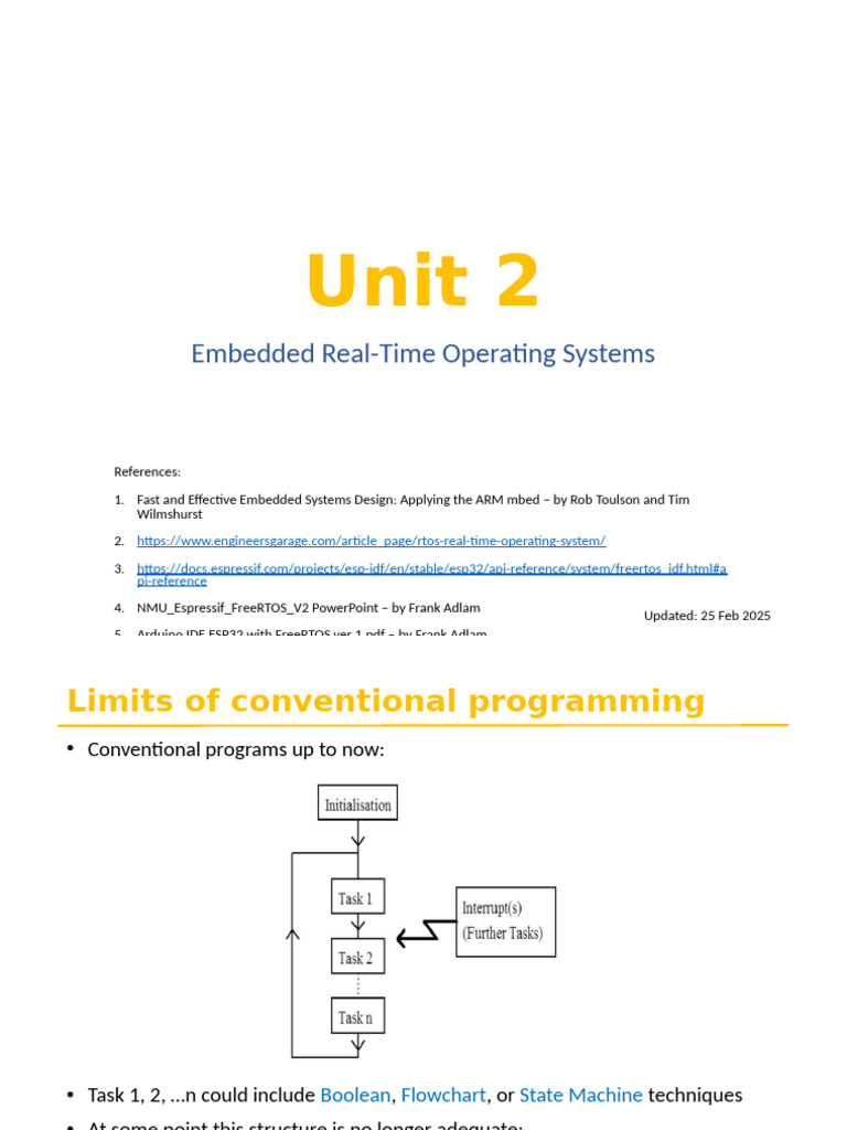 Unit 2 - Embedded Real-Time Operating Systems | PDF | Scheduling (Computing) | Operating System