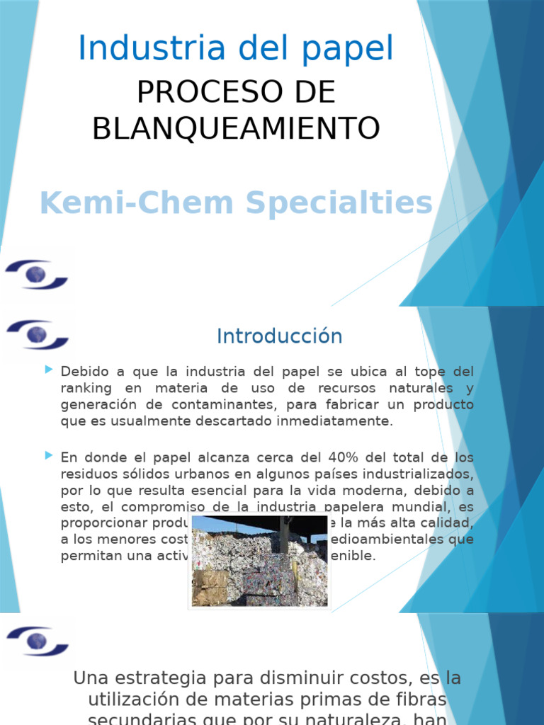 Blanqueamiento de Papel en Kemi-Chem | PDF | Quelación | Papel