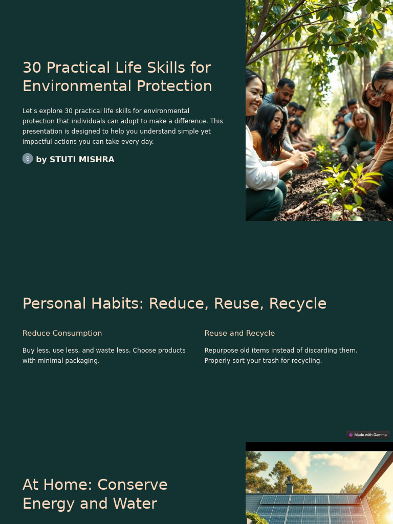 30 Skills for Environmental Protection | PDF | Recycling | Waste
