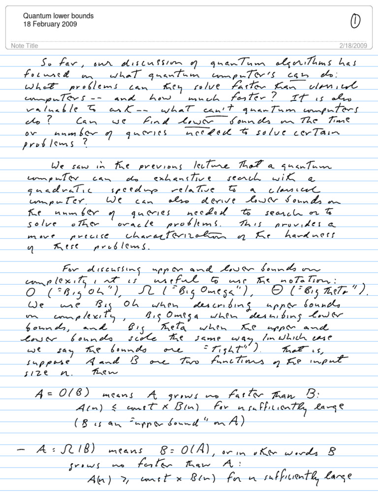 Quantum Lower Bounds 18feb2009 | PDF