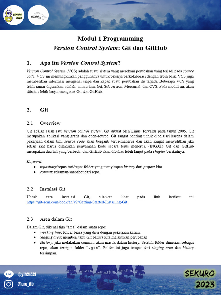 Modul 1 SEKURO Programming 2023 | PDF