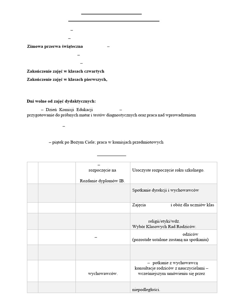 Harmonogram 2024.25 | PDF