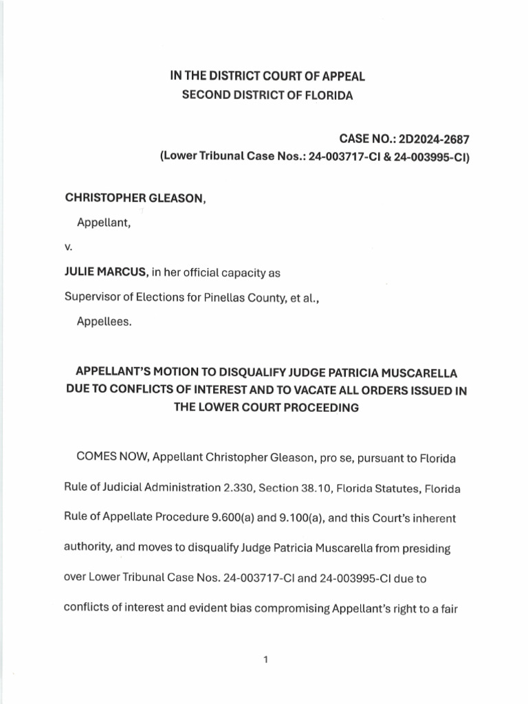 2D2024 - 2687 Appellants Motion To Disqualify Circuit Judge Patricia ...