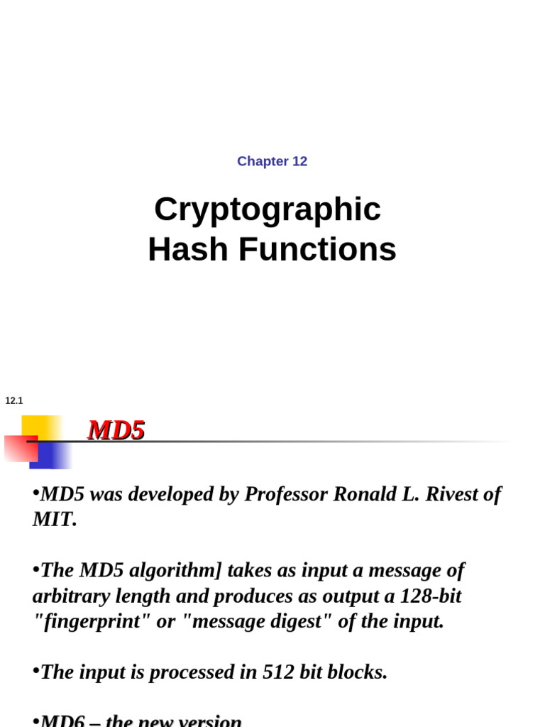 CH - 12 Hash Functions | PDF | Algorithms And Data Structures | Error Detection And Correction