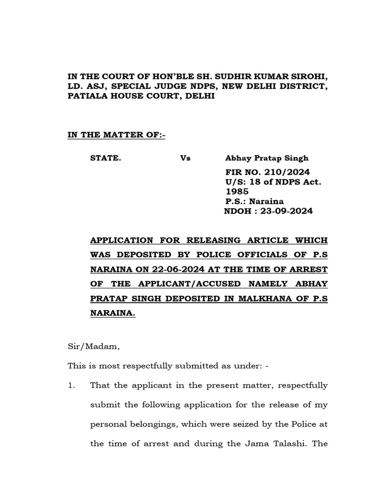 Application for Article Release | PDF