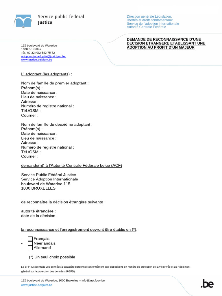 Demande de Reconnaissance-Majeur | PDF | Certificat de naissance