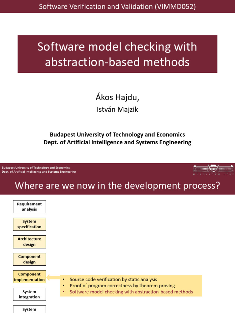 SWVV_L15b_Software_model_checking_using_abstraction | PDF | Formal Verification | Pointer ...
