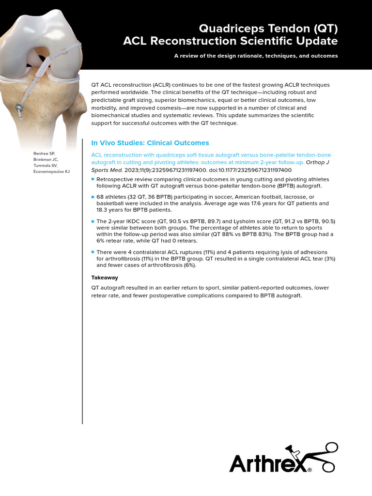 quadriceps-tendon-qt-acl-reconstruction-scientific-update | PDF | Knee ...