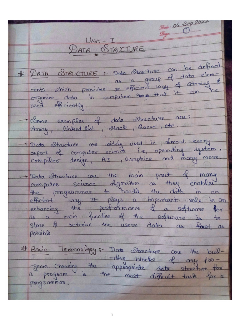 ds unit 1 | PDF