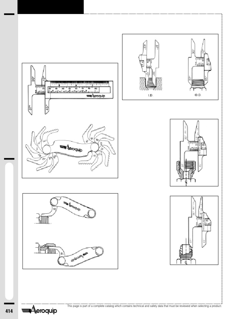 Aeroquip Thread Identification Guide | PDF | Screw | Mechanical Engineering