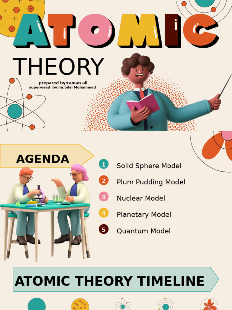 Atomic Theory Science Presentation Colorful 3d Style Pdf Atoms Atomic Nucleus