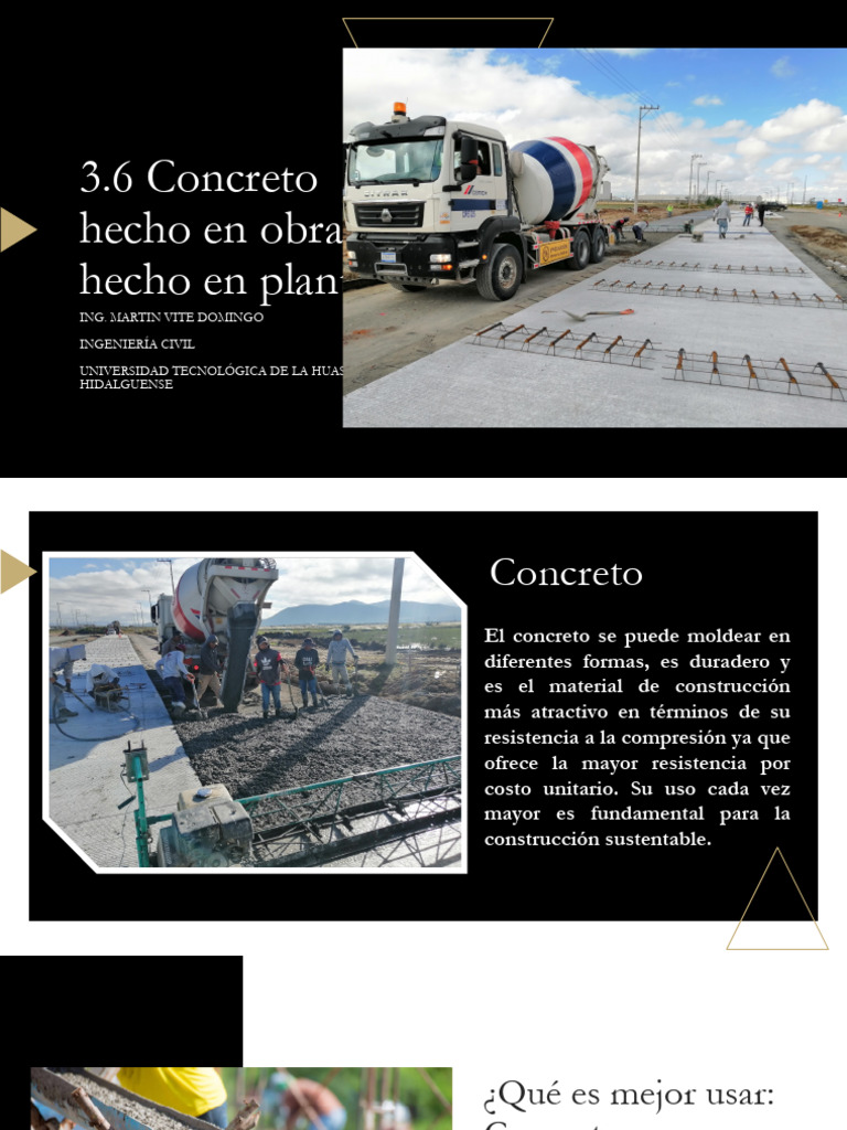 Concreto Hecho en Obra: Proceso y Ventajas | PDF | Hormigón | Cemento