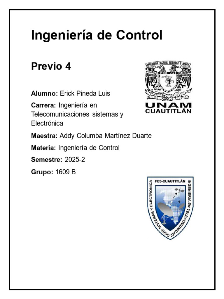 Previo.4 - IC - 2609B - Pineda Luis Erick | PDF