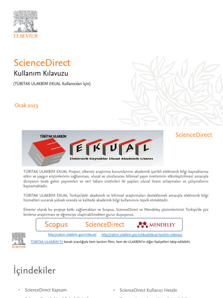Elsevier ScienceDirect Kilavuz TR 2023 | PDF