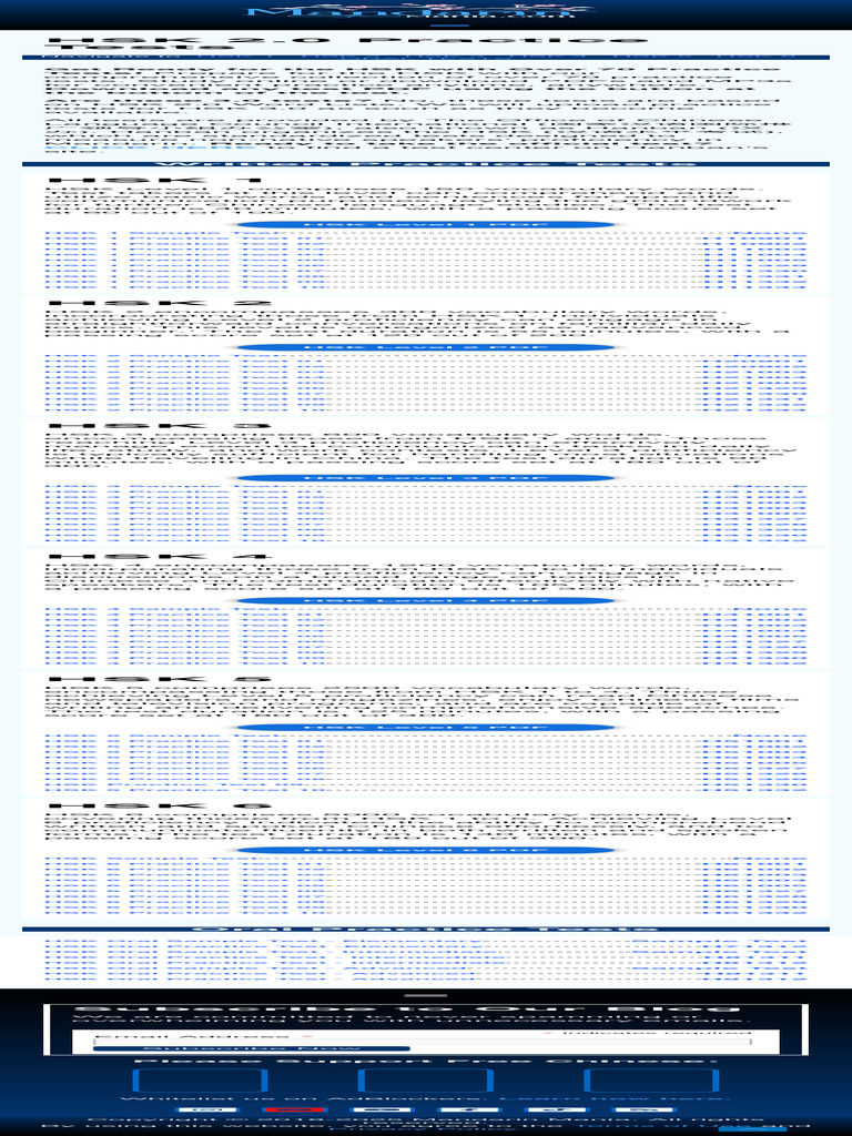 HSK Sample Tests Over 70 Free HSK Practice Tests Available! | PDF ...