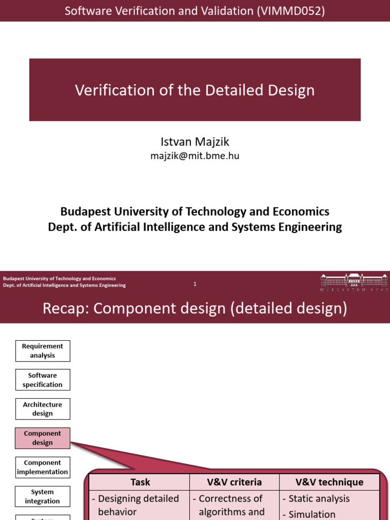 SWVV L04a Design Verification | PDF | Formal Verification | System
