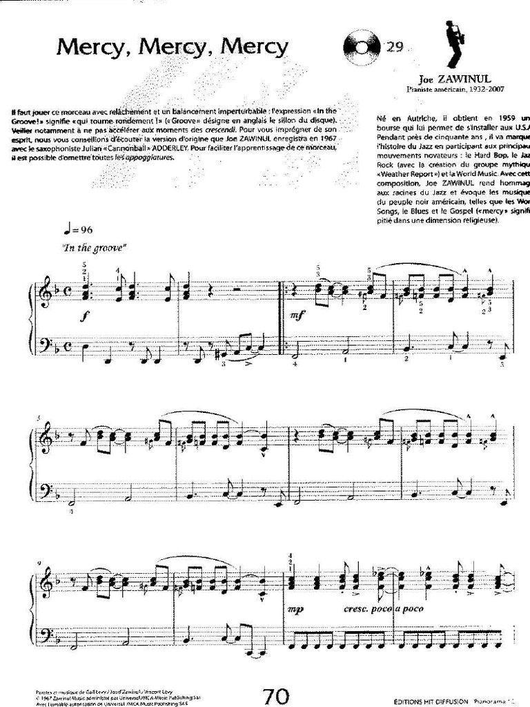 Mercy Mercy Mercy ; J. Zawinul-1 | PDF