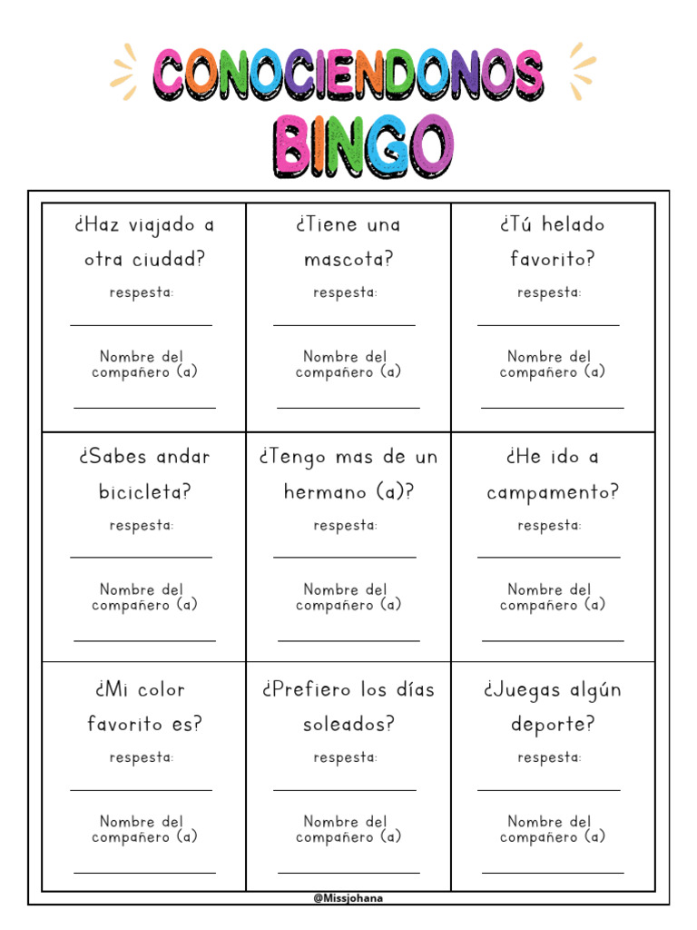 Bingo de Los Compañeros-2 | PDF