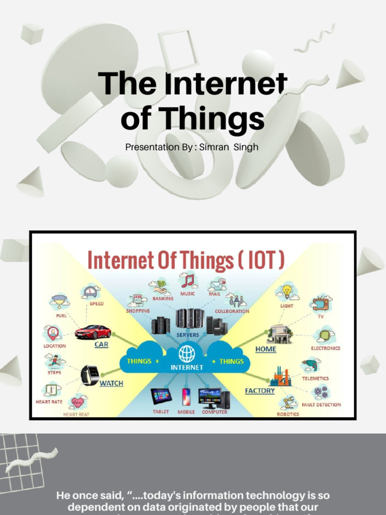 Presentation by Simran Singh | PDF | Internet Of Things | Wireless Sensor Network