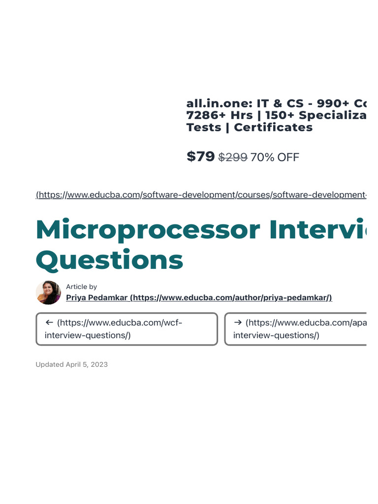Top 21 Microprocessor Interview Questions and Answers Updated For 2023 | PDF | Central ...