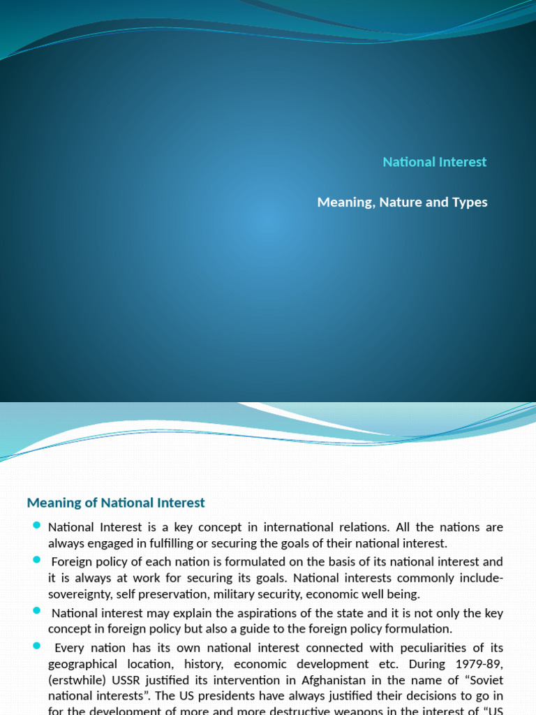 National Interest | PDF | Cold War | Nation
