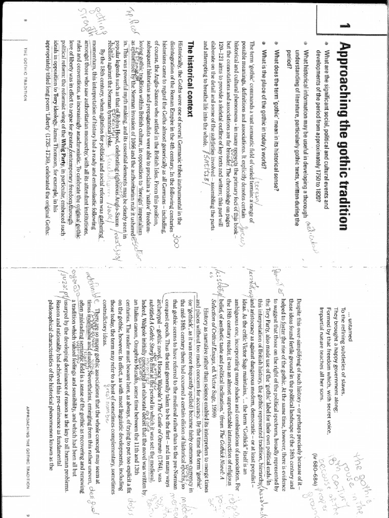 Approaching The Gothic Texts | PDF