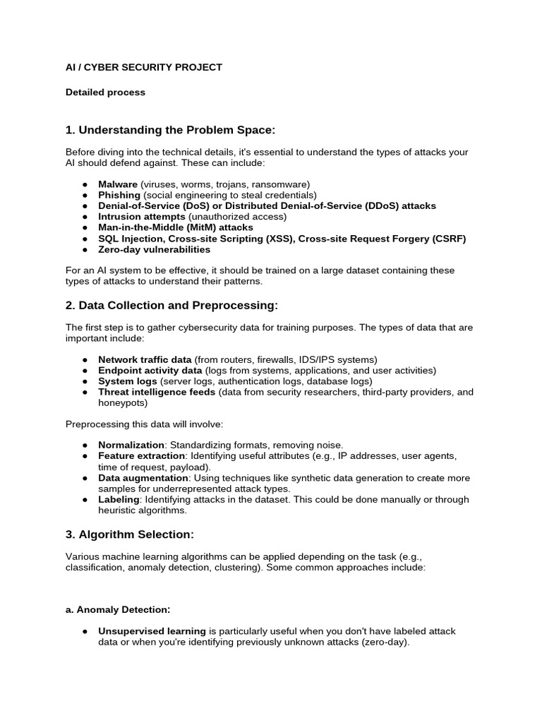 Ai - Cyber Security Project | PDF | Malware | Computer Security