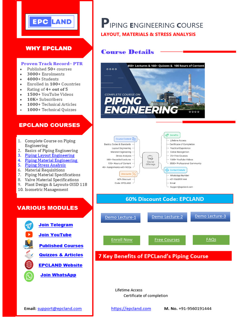 Complete Course On Piping Engineering 1733402548 | PDF