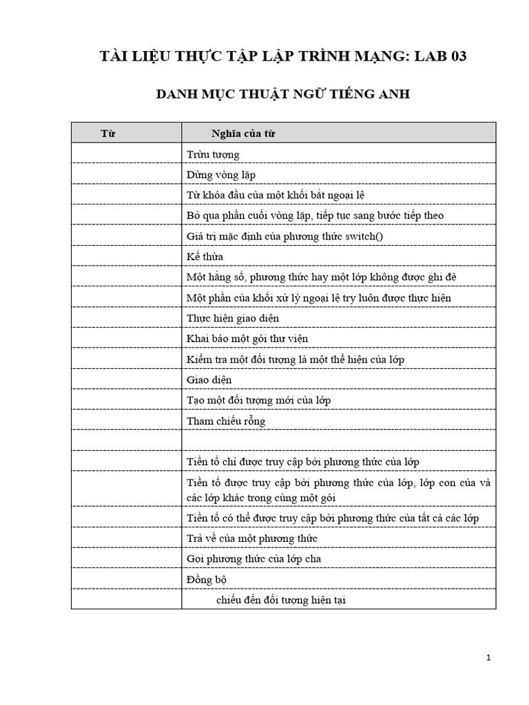 Thuc Tap Lap Trinh Mang - Bai 03 - V1 - StudentVersion | PDF