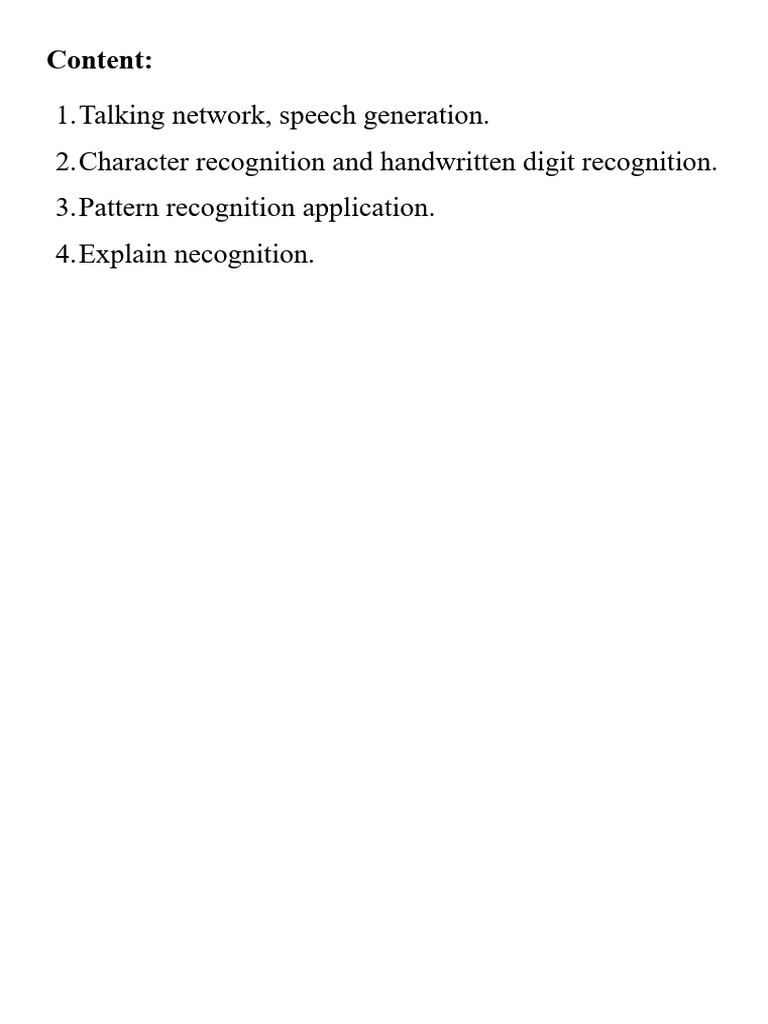 ANN_UNIT-4_IMP | PDF | Optical Character Recognition | Speech Recognition