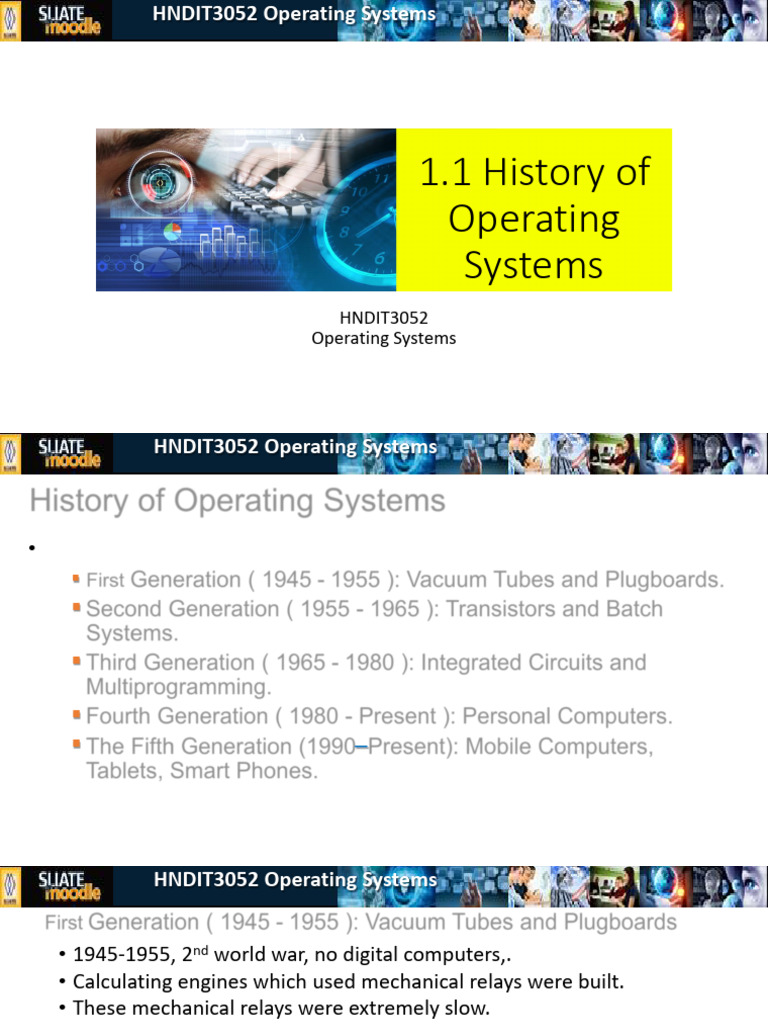 1-1.1 History of Operating Systems | PDF | Operating System | Smartphone