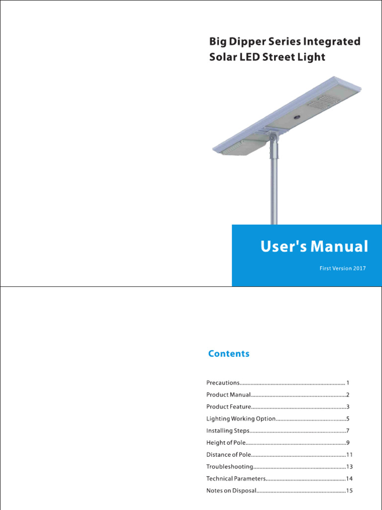 Big Dipper Series Manual Data | PDF