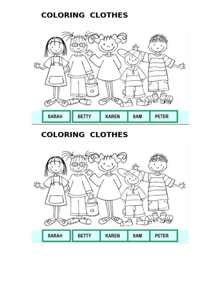 Coloring Clothe Listening | PDF