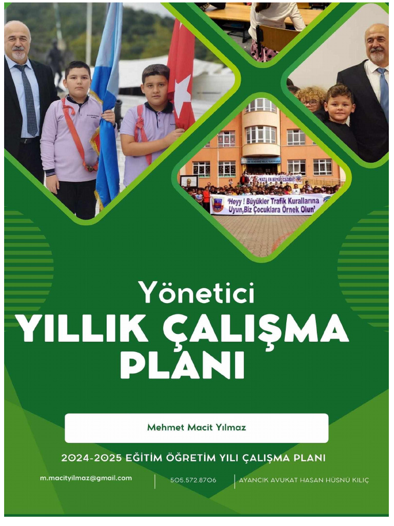 2024-2025 Yynetici Yllk yOalAma Plan Lkokul | PDF