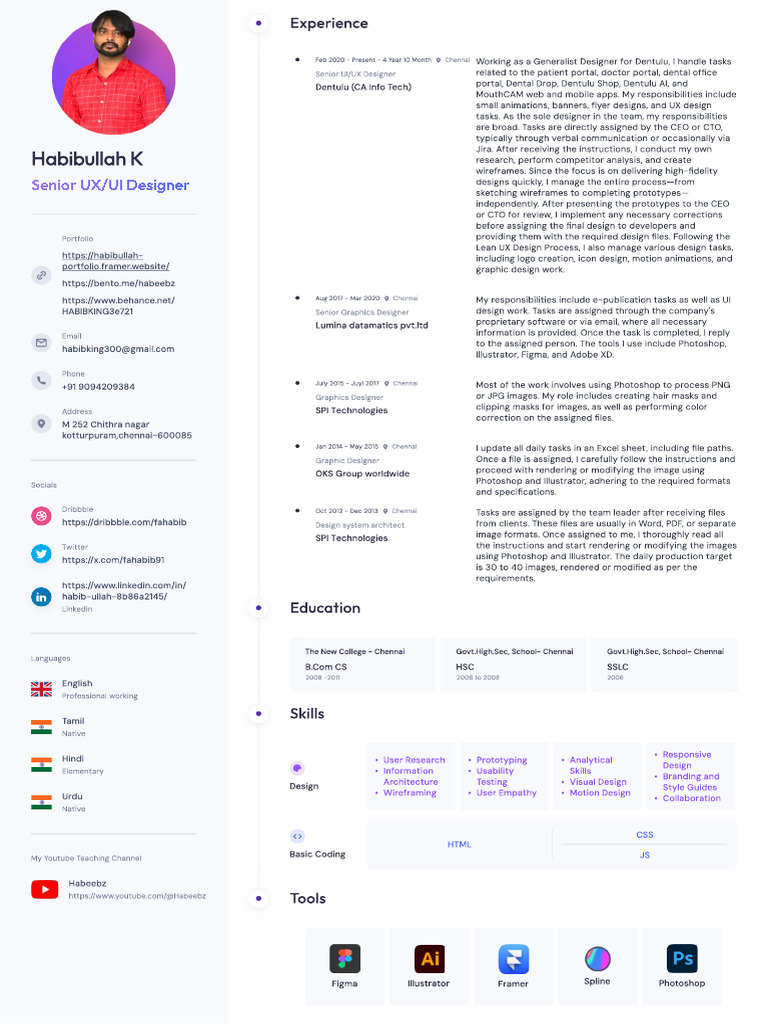 Habibullah Resume New Updated-5 | PDF | Adobe Photoshop | Adobe Illustrator