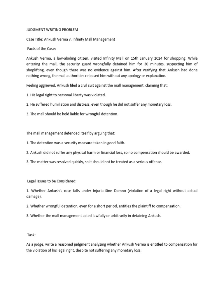 Judgment writing-1-3 | PDF | Detention (Imprisonment) | Lawsuit