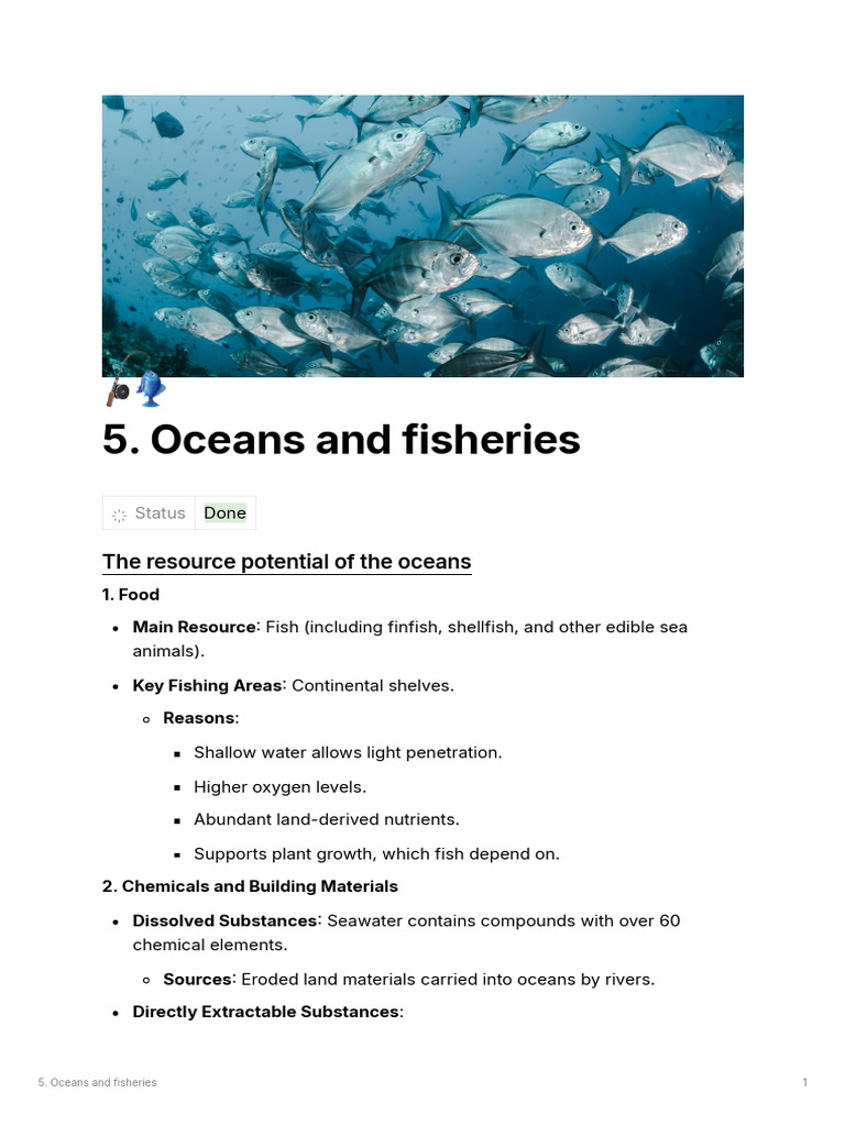 5 Oceans and fisheries 507cd5818b1c400682817756eca815ce | PDF | Oceans ...