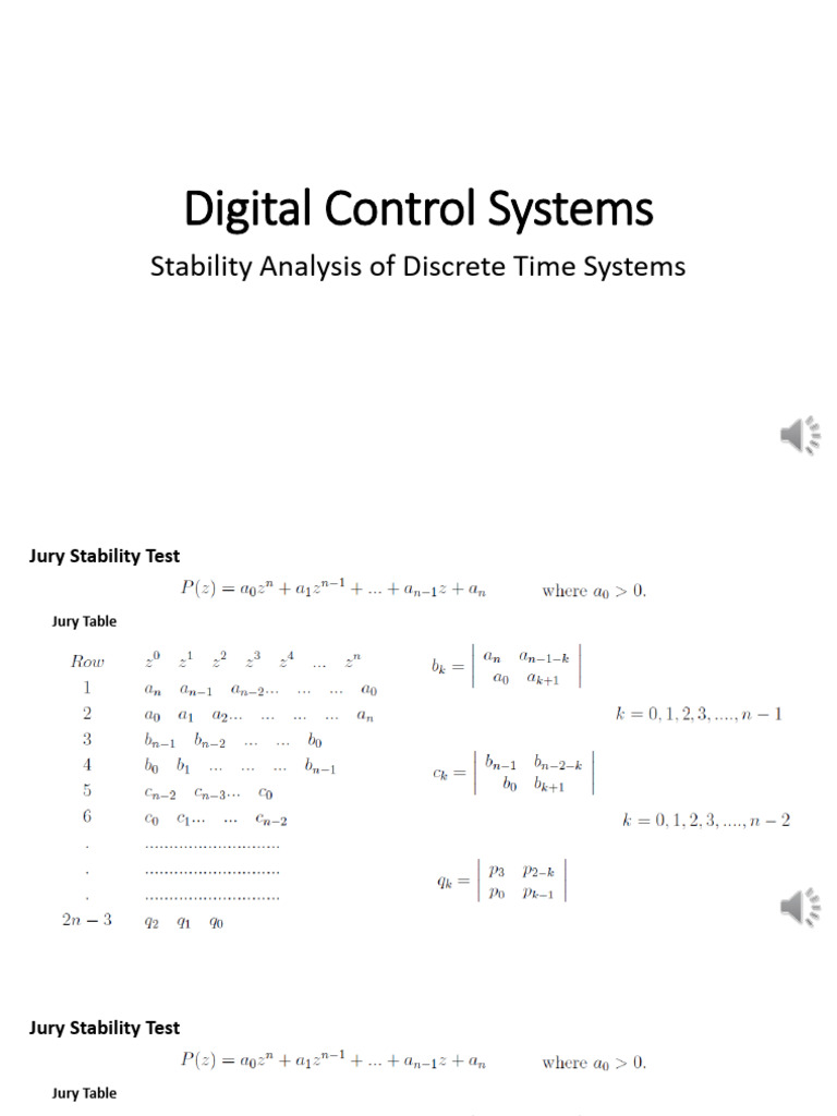 stability of digital control | PDF