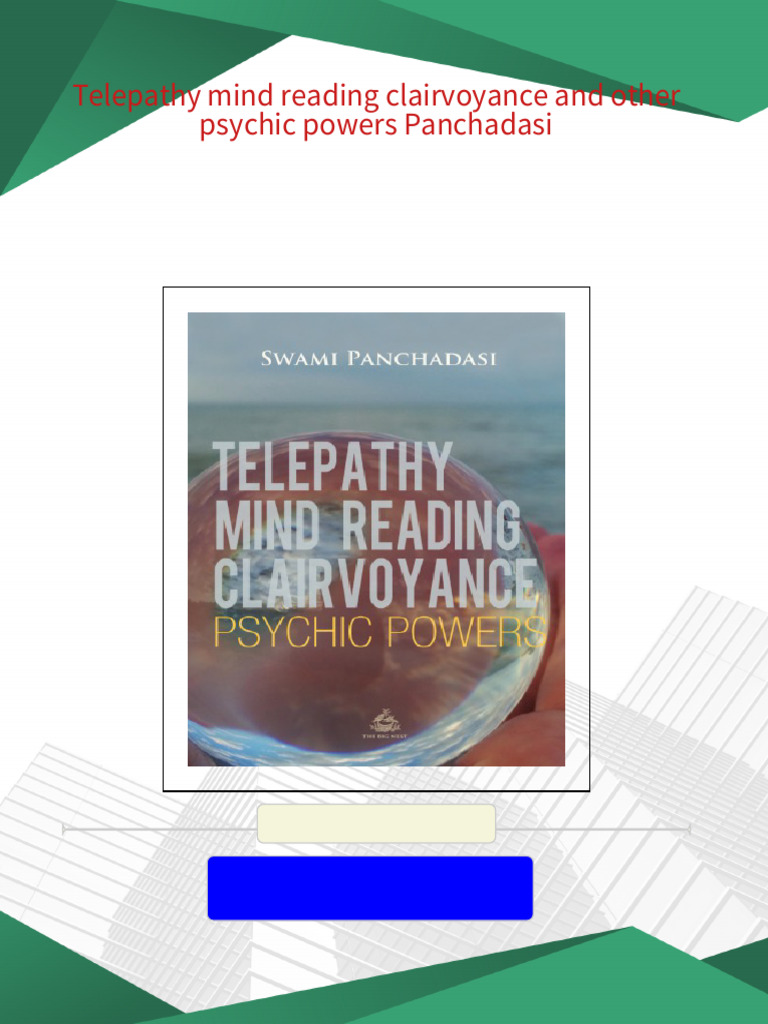Telepathy mind reading clairvoyance and other psychic powers Panchadasi - Download the full ...