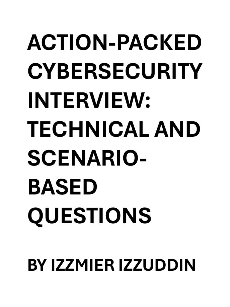 Action-Packed Cybersecurity Interview | PDF | Security | Computer Security