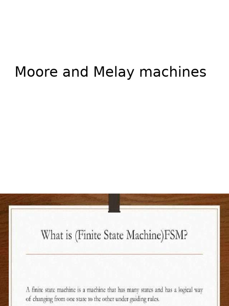 Unit-1 Moore and Melay | PDF