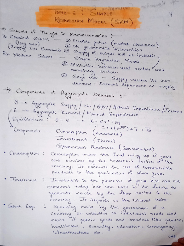 Simple Keynesian Model | PDF | Consumption (Economics) | Macroeconomics