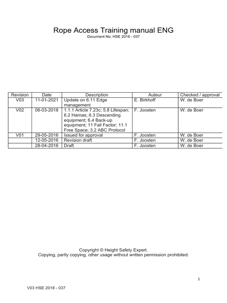Rope Access Training Manual ENG V03 HSE 2018 037 | PDF | Knot ...