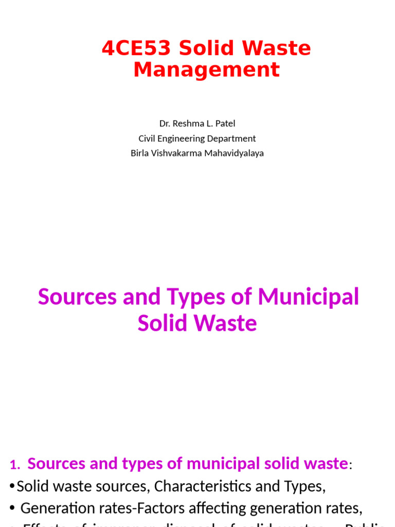 Solid Waste | PDF | Waste | Waste Management