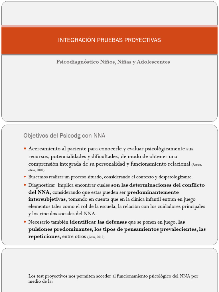 Integración Pruebas Proyectivas | PDF | Sicología | Temor