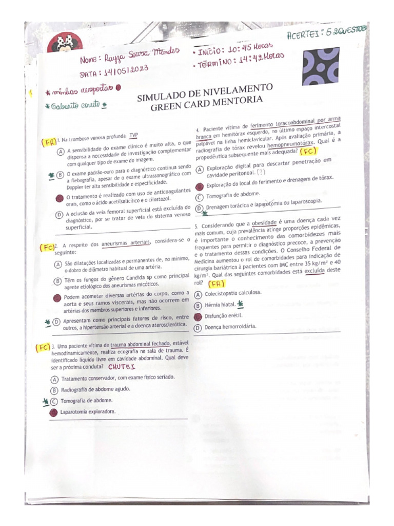 Simulado de Nivelamento | PDF