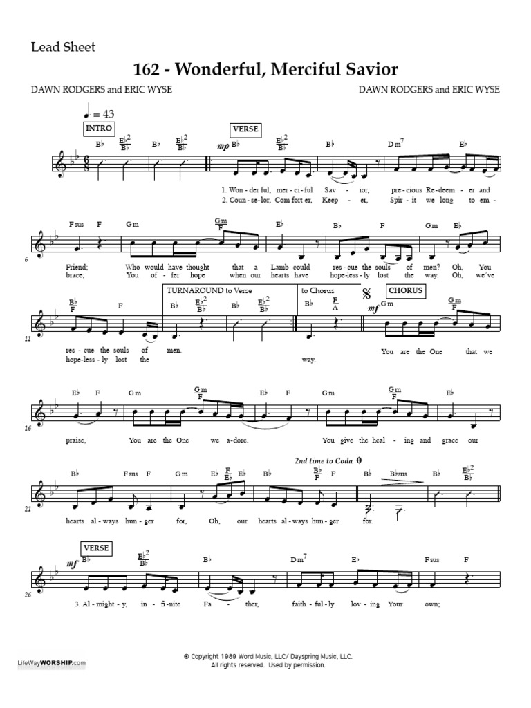 Wonderful, Merciful Saviour | PDF | Musical Forms | Elements Of Music