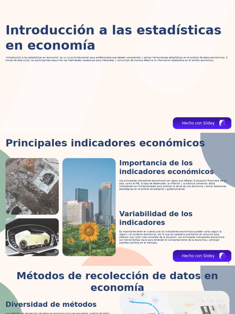Estadisticas en Economia | PDF | Estadísticas | Análisis de los datos